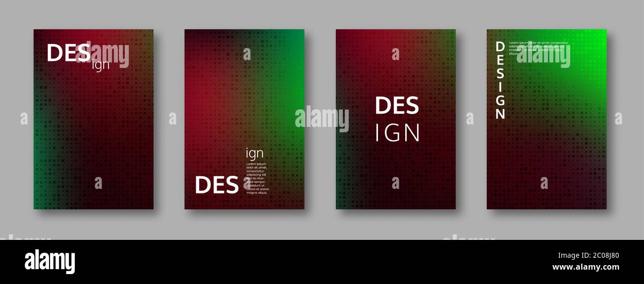 Set of abstract bright colors minimal cover design Stock Vector Image ...