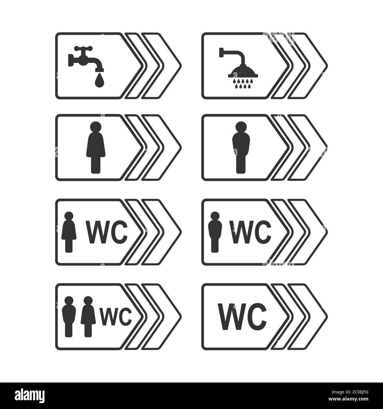 set of information signs for various purposes, isolated on a white ...
