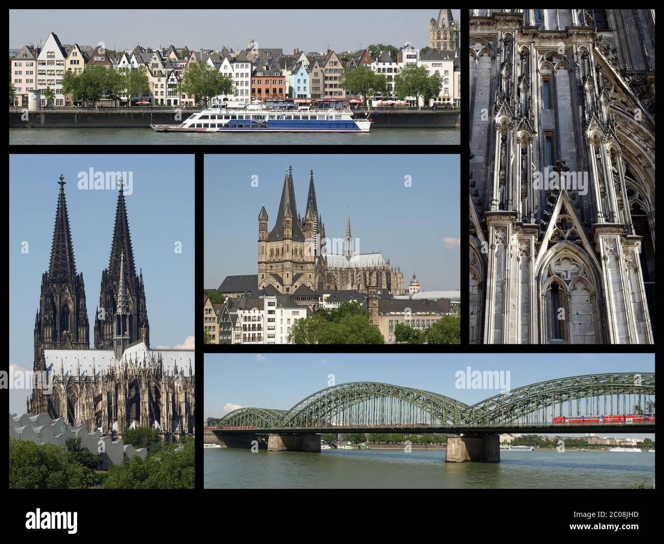 Cologne landmarks collage Stock Photo - Alamy