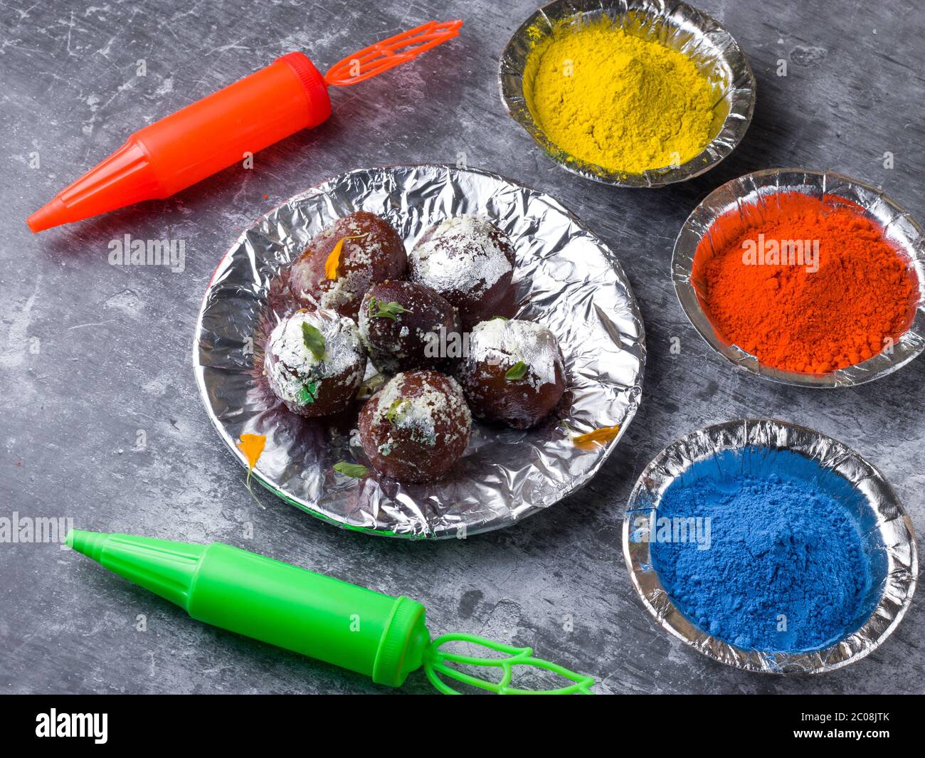 Different colours for holi festival stock images Stock Photo - Alamy