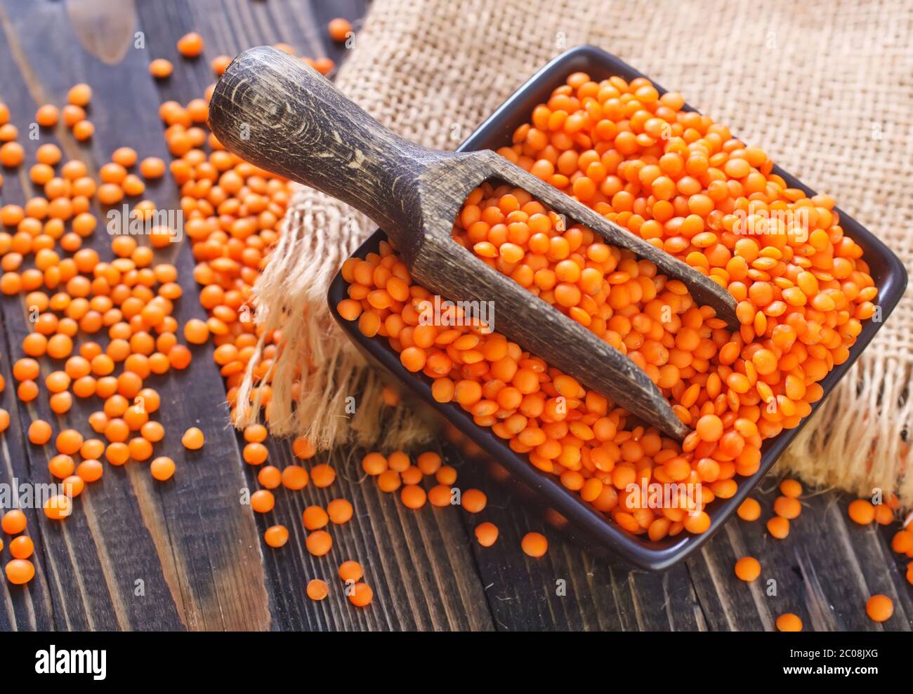 Heap dry french lentils hi-res stock photography and images - Alamy