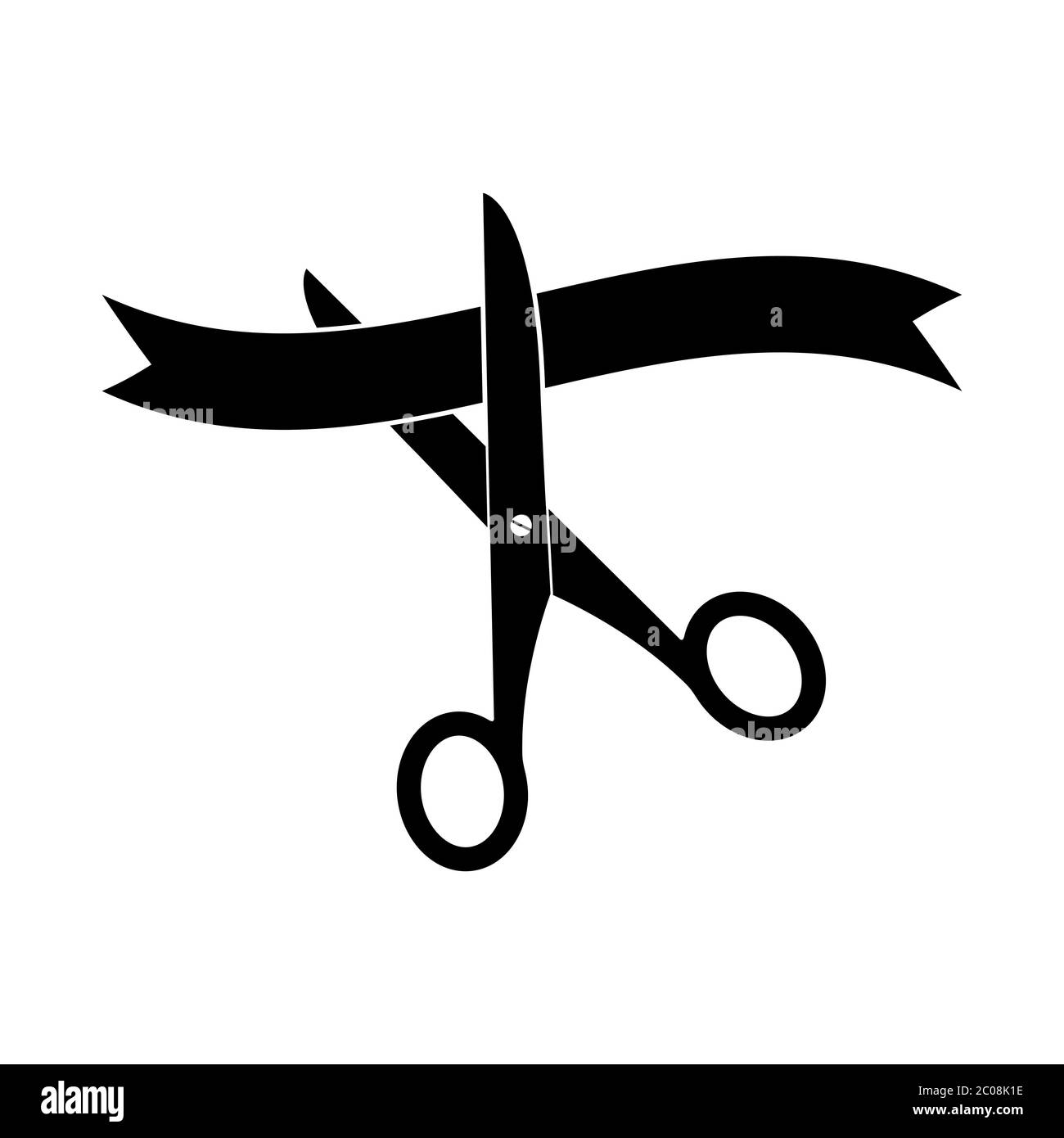 Vector illustration. Scissors and tape isolated on white background ...