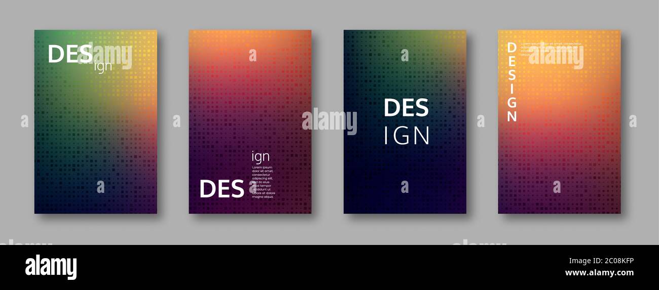 Set of abstract bright colors minimal cover design Stock Vector Image ...