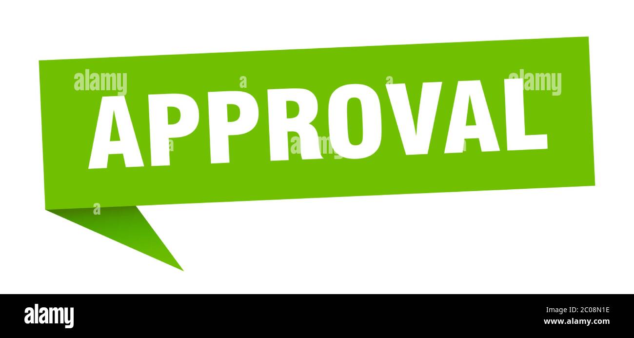 approval banner. approval speech bubble. approval sign Stock Vector ...