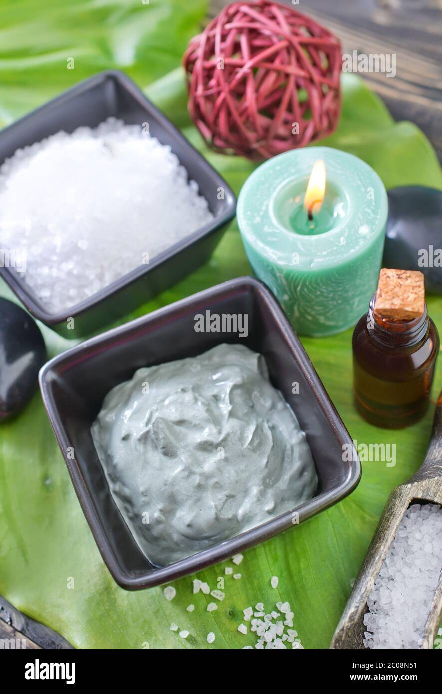 clay and sea salt Stock Photo - Alamy