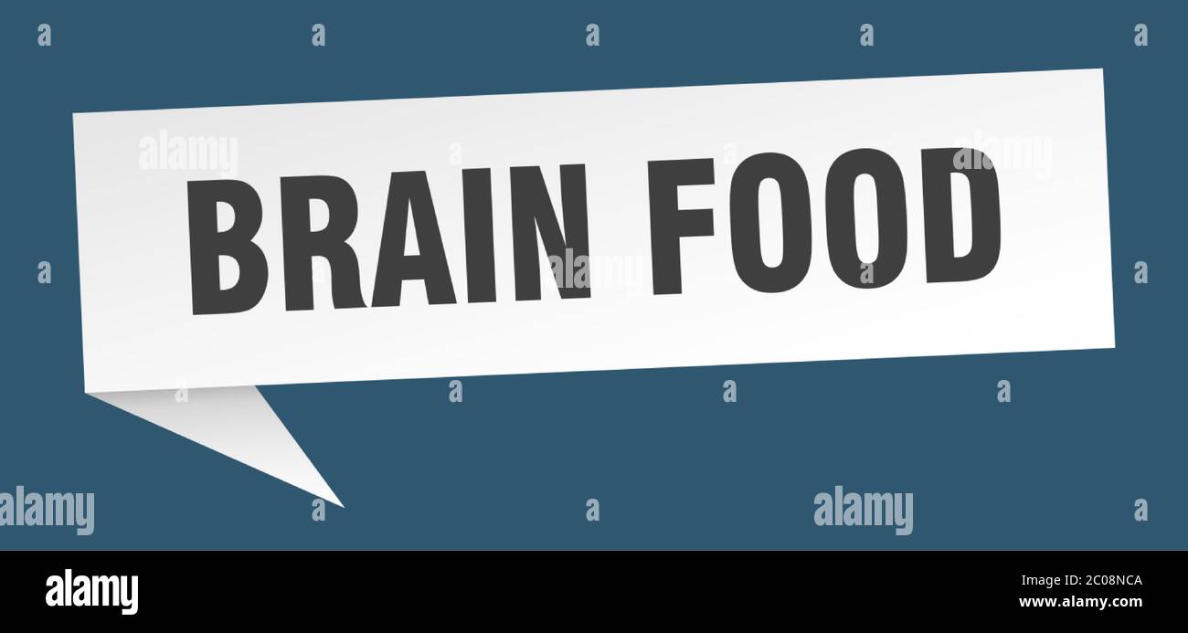 brain food banner. brain food speech bubble. brain food sign Stock ...