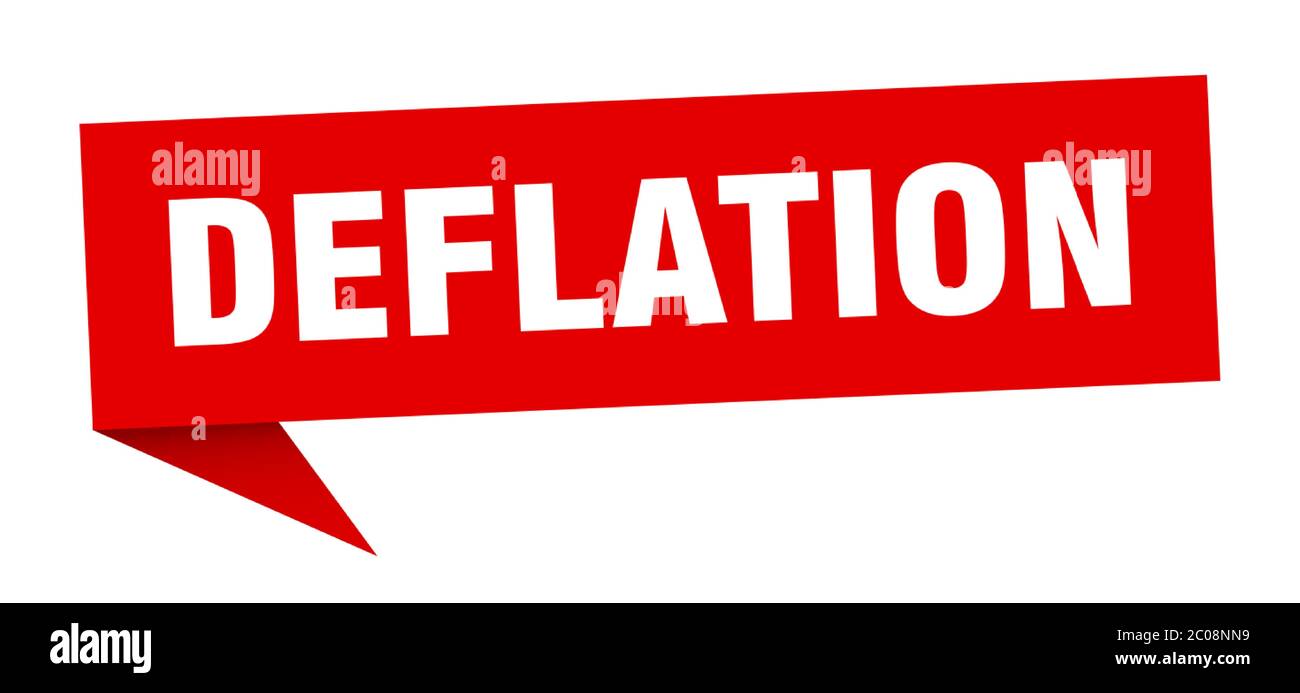 deflation banner. deflation speech bubble. deflation sign Stock Vector ...