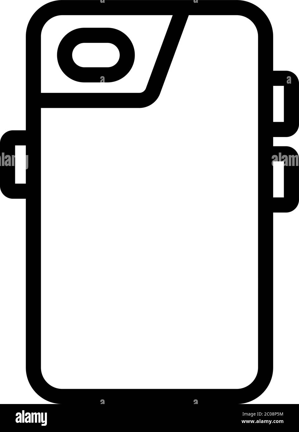 phone case back panel protection icon vector outline illustration Stock ...