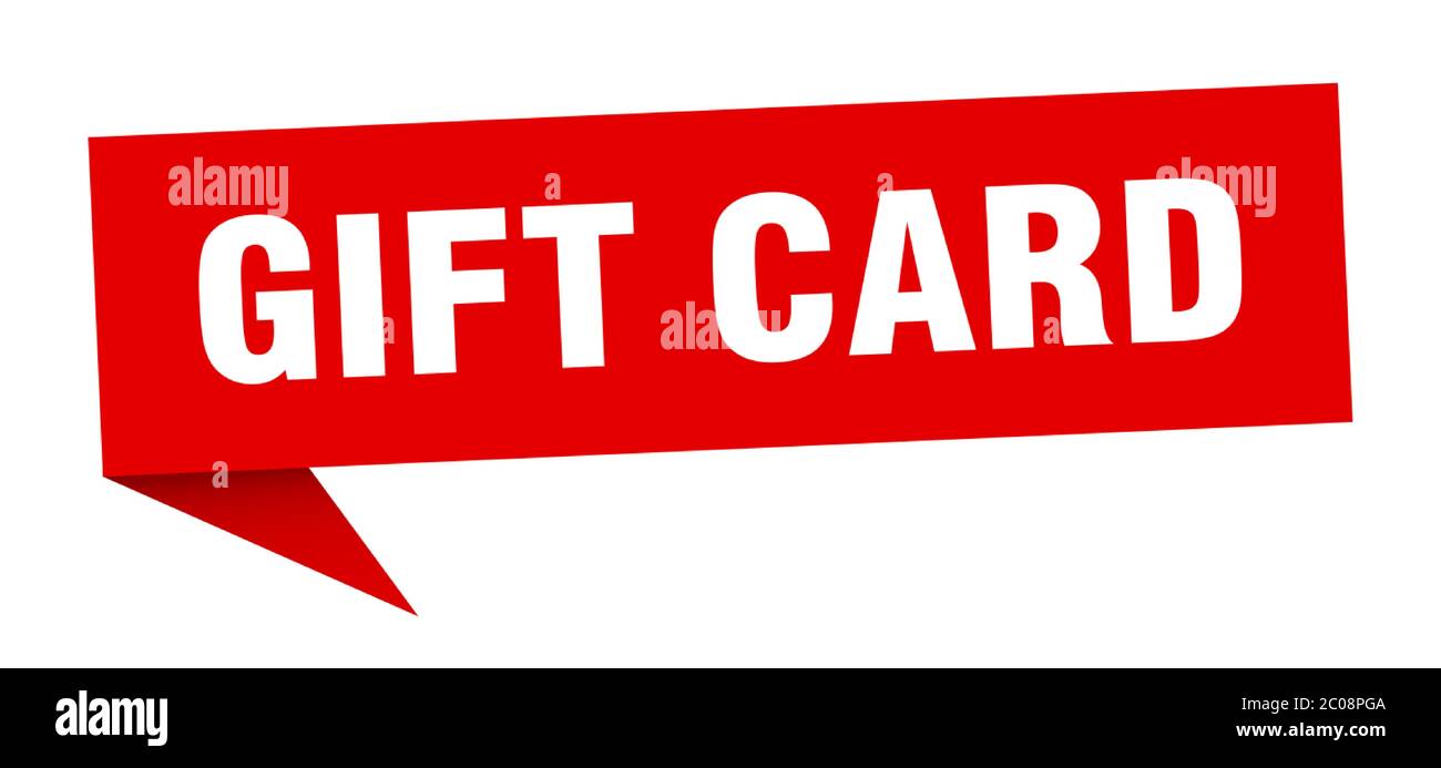 gift card banner. gift card speech bubble. gift card sign Stock Vector ...