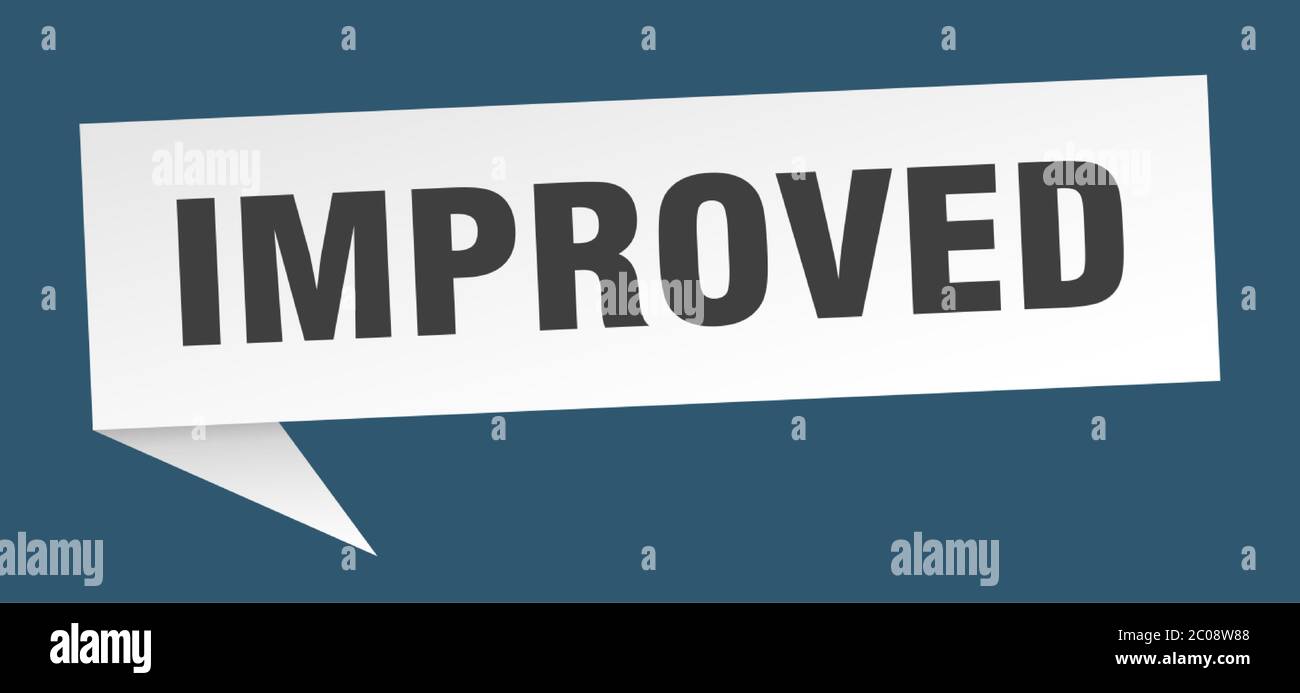 improved banner. improved speech bubble. improved sign Stock Vector ...