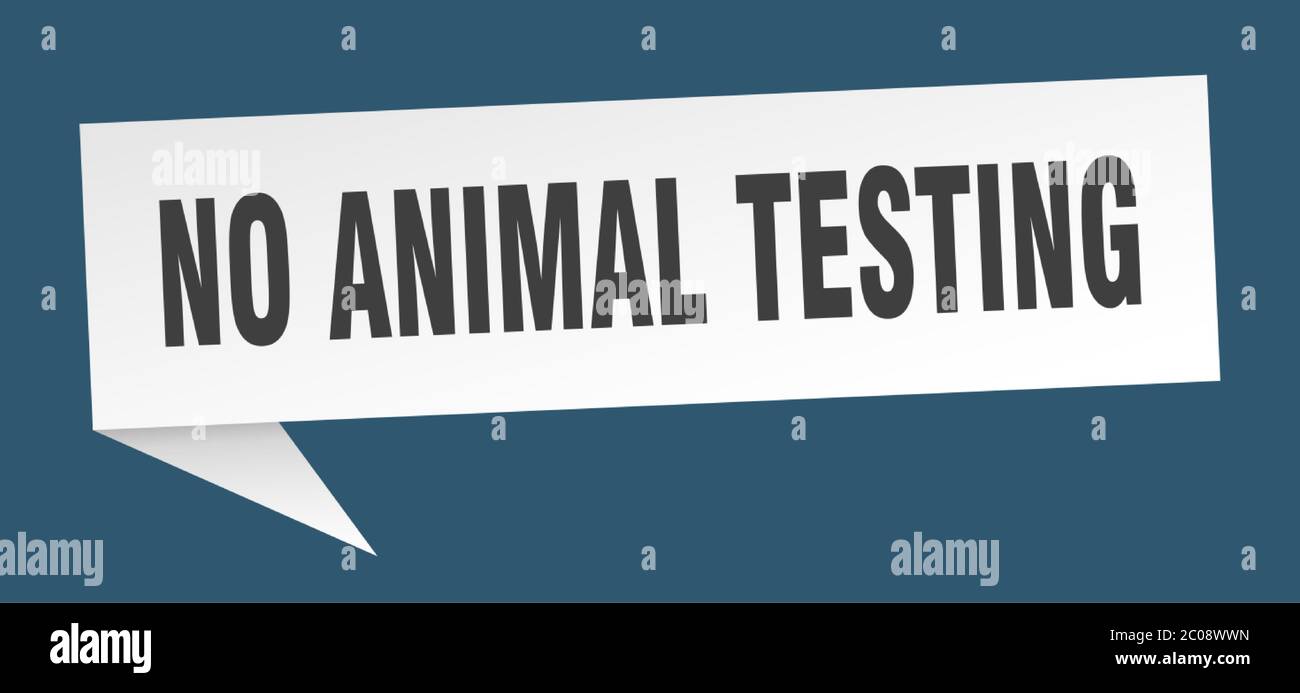 no animal testing banner. no animal testing speech bubble. no animal ...