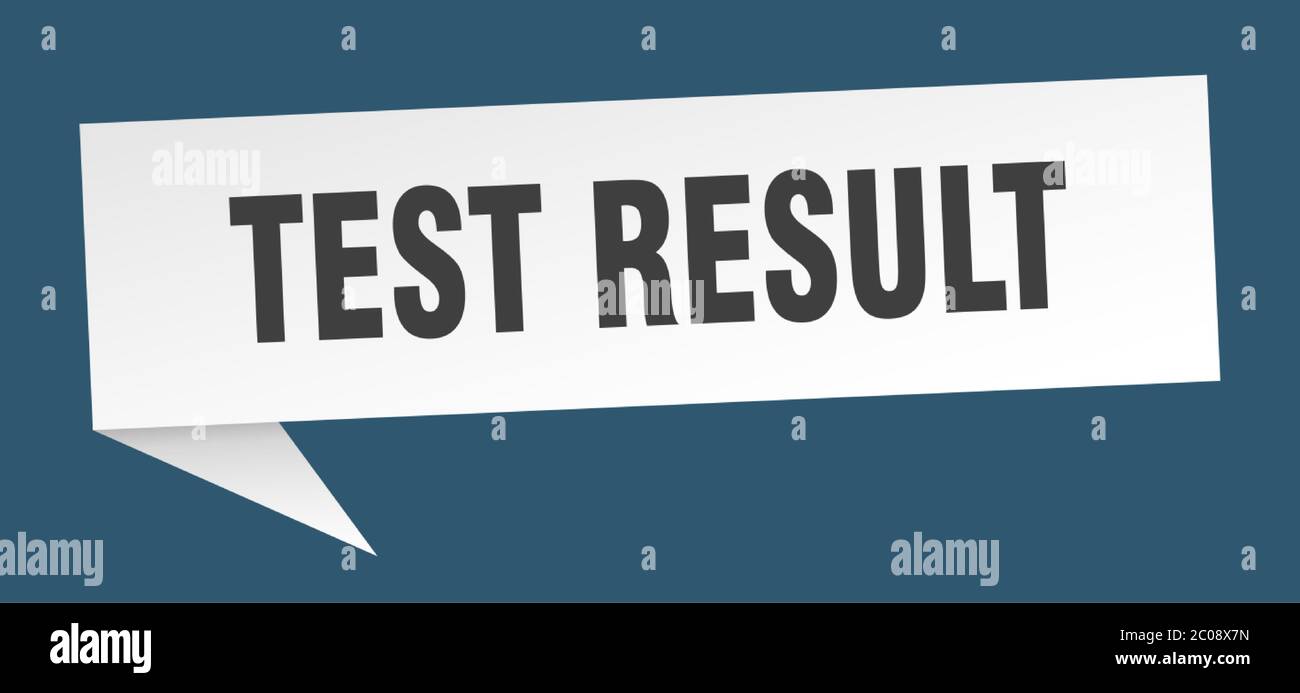test result banner. test result speech bubble. test result sign Stock ...