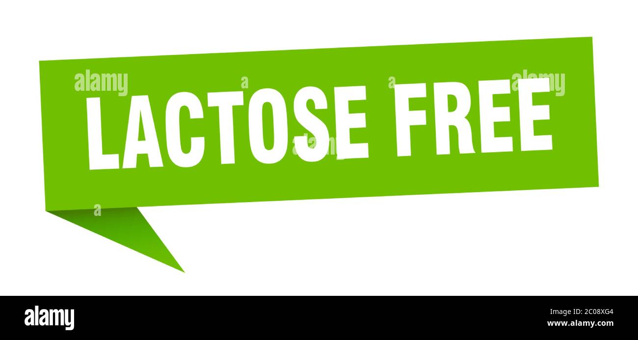 lactose free banner. lactose free speech bubble. lactose free sign ...