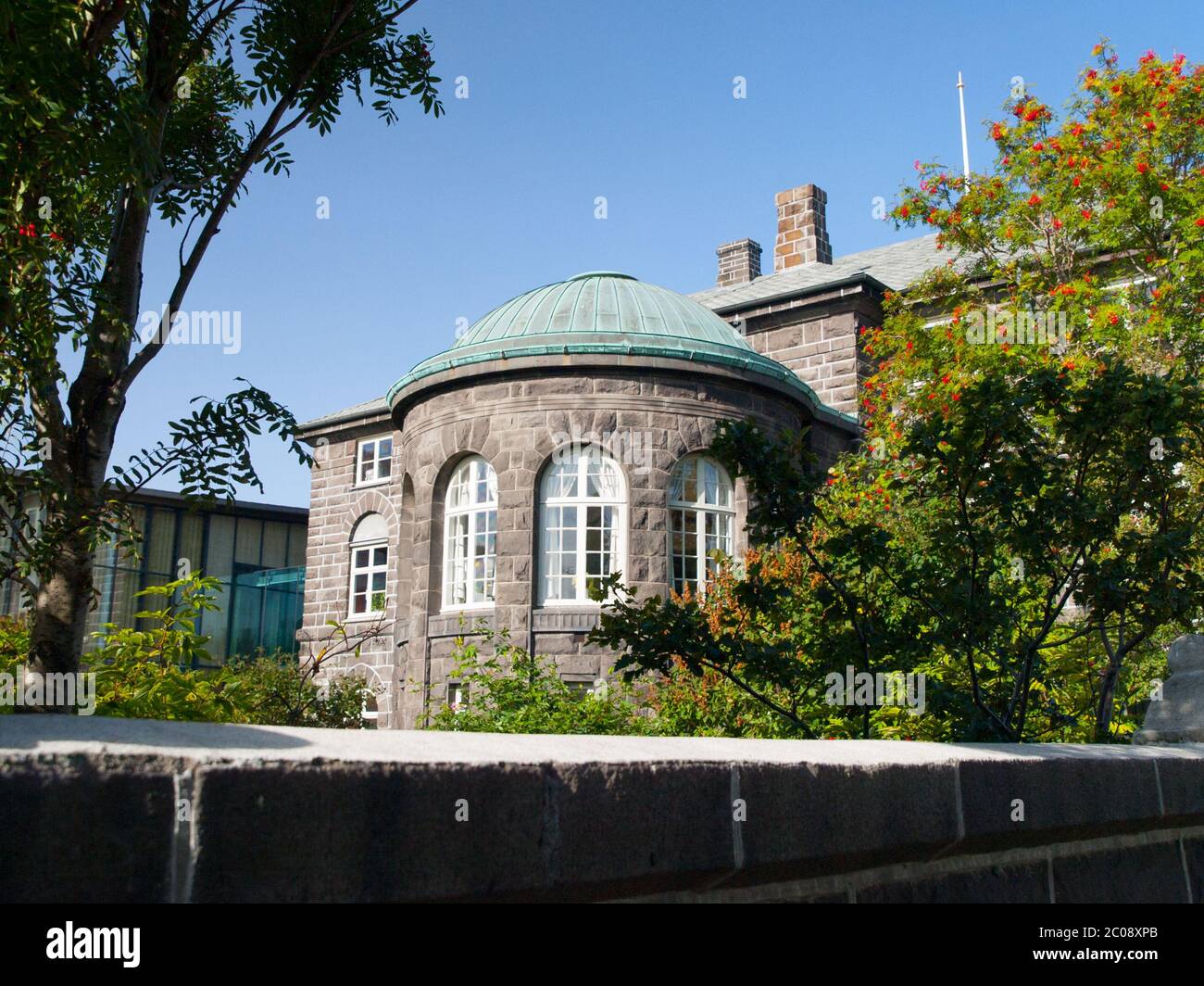 Icelandic Parliament main building called Althingi, Reykjavik, Iceland ...