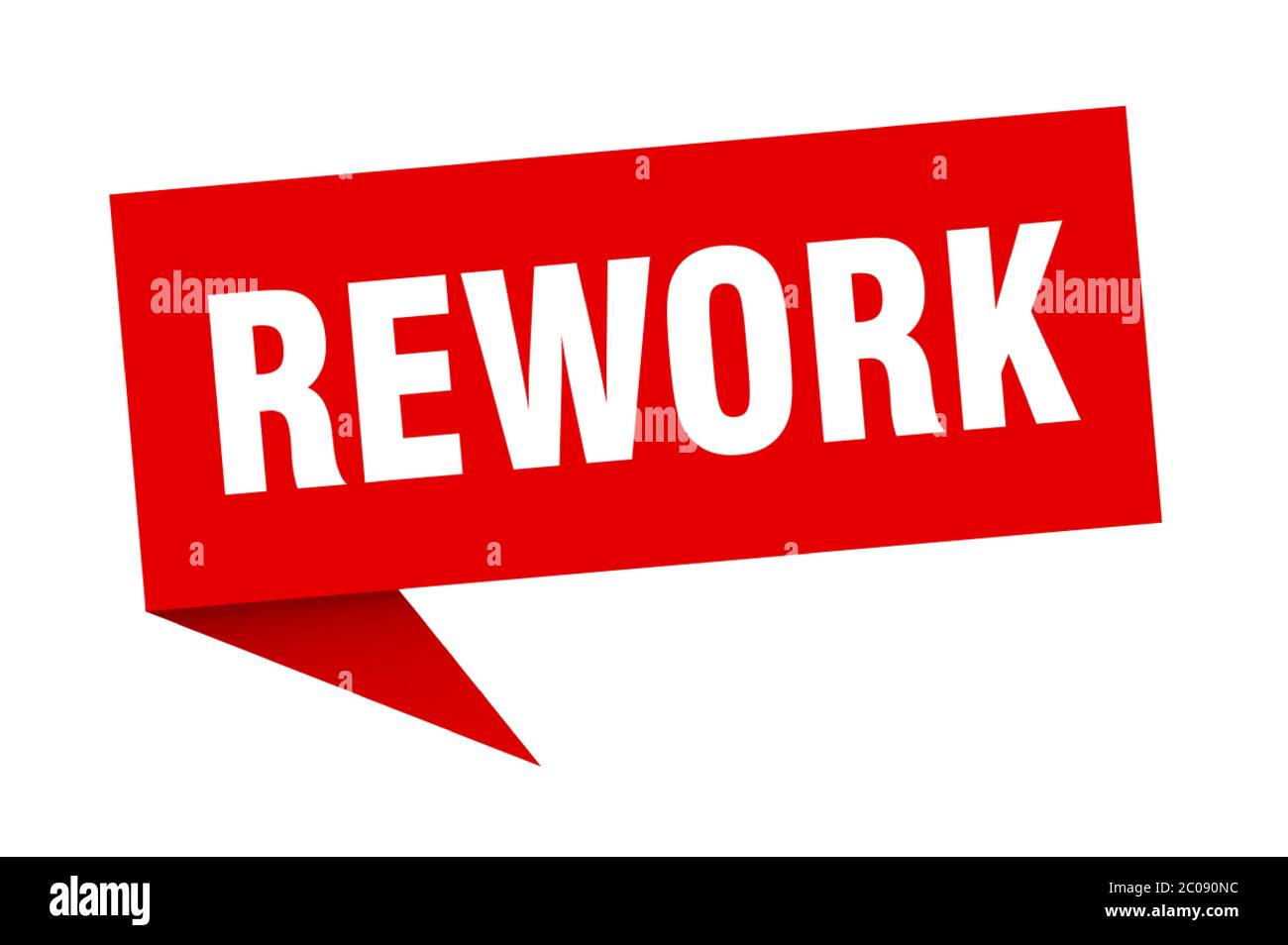 rework banner. rework speech bubble. rework sign Stock Vector Image ...