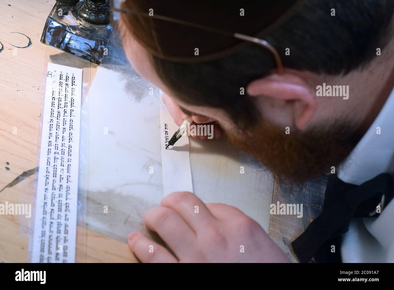 Scribe writing on parchment used hi-res stock photography and images ...