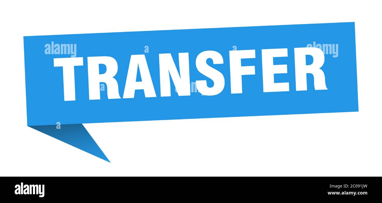 transfer banner. transfer speech bubble. transfer sign Stock Vector ...