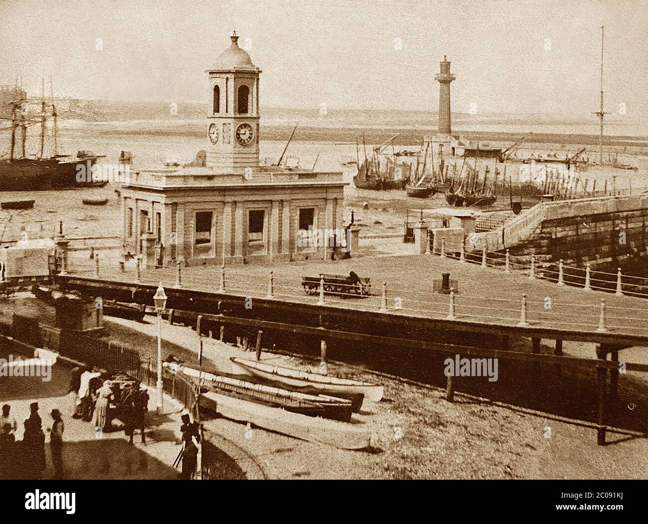 Margate pier and The Droit House,vintage photo Stock Photo - Alamy