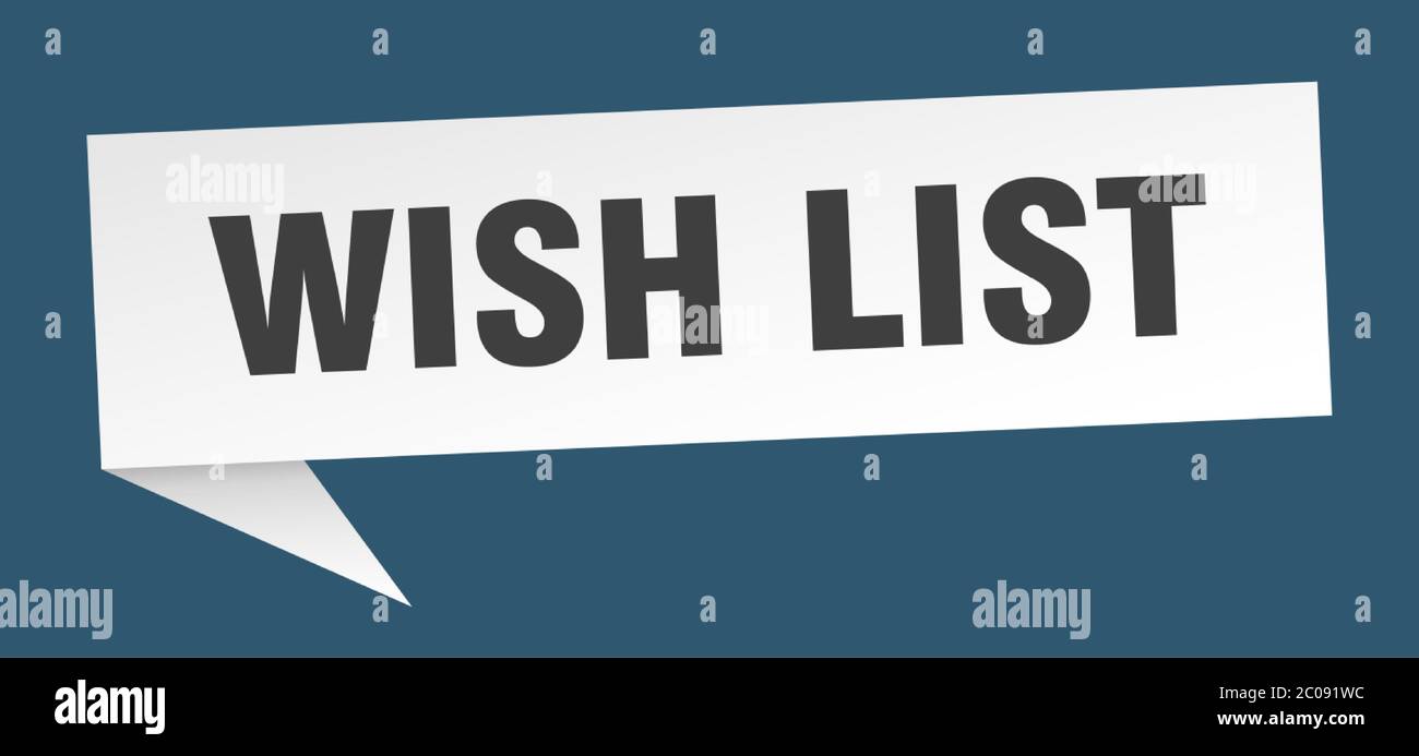 wish list banner. wish list speech bubble. wish list sign Stock Vector ...