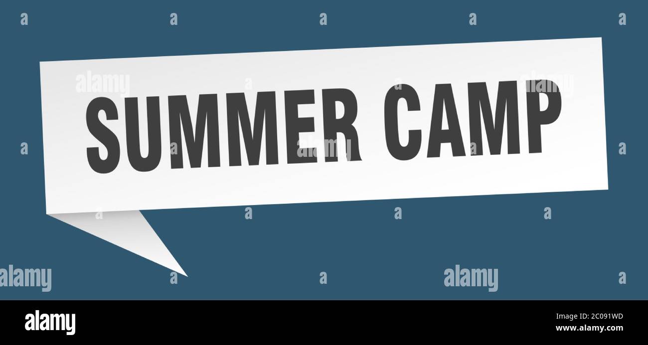summer camp banner. summer camp speech bubble. summer camp sign Stock ...