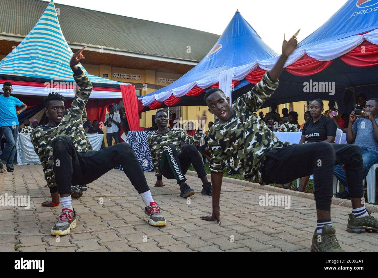 Members of Main Dance Group perform during the launch of Muteesa I ...