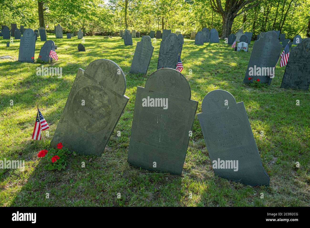 The Wendell Center Cemetery on the town common in Wendell, MA Stock ...