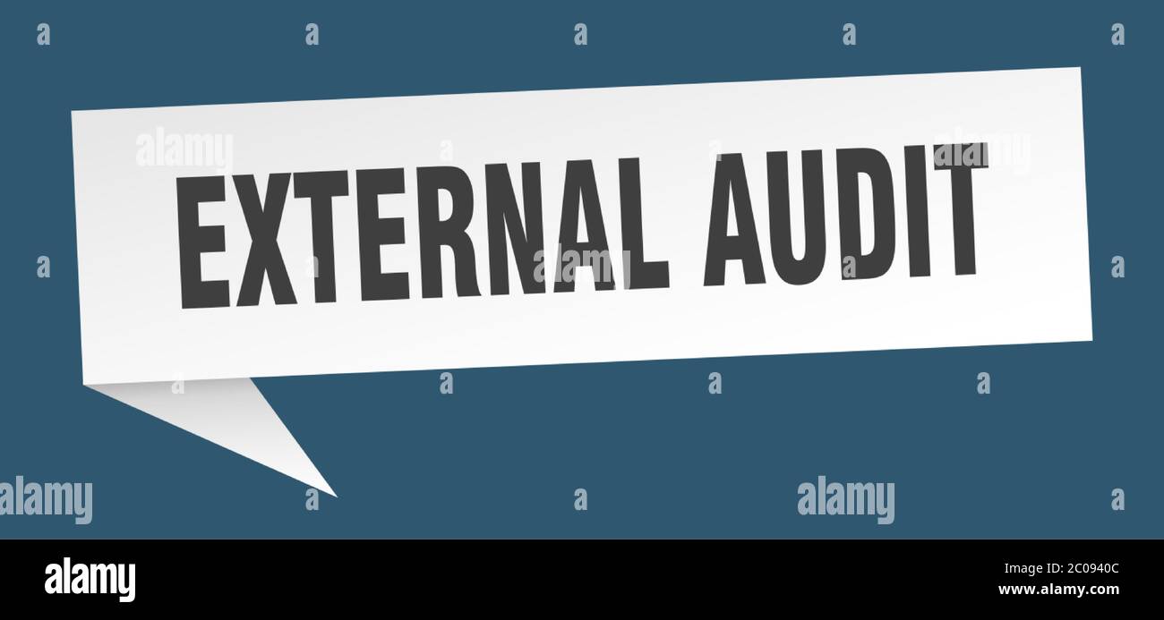 external audit banner. external audit speech bubble. external audit ...
