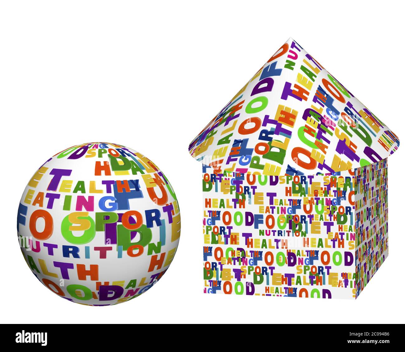 Conceptual image of a tag cloud, expressed as geometric shapes - a ...