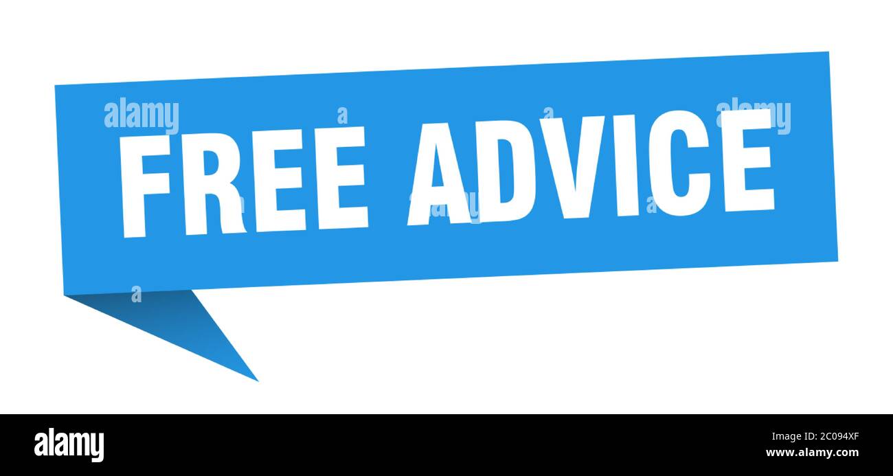 free advice banner. free advice speech bubble. free advice sign Stock ...