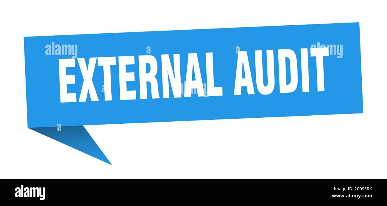 external audit banner. external audit speech bubble. external audit ...