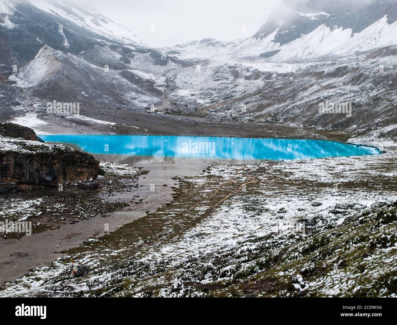 Milk Lake in Yading national level reserve, Daocheng, Sichuan, China ...