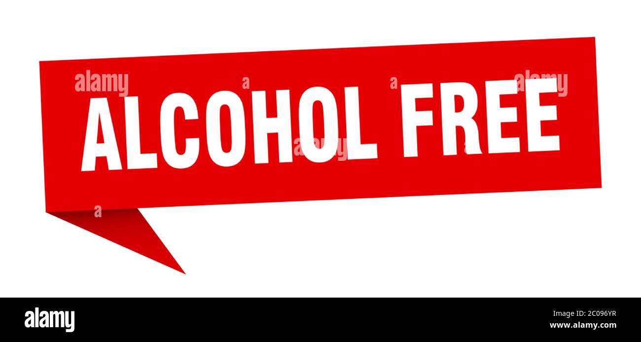 alcohol free banner. alcohol free speech bubble. alcohol free sign ...