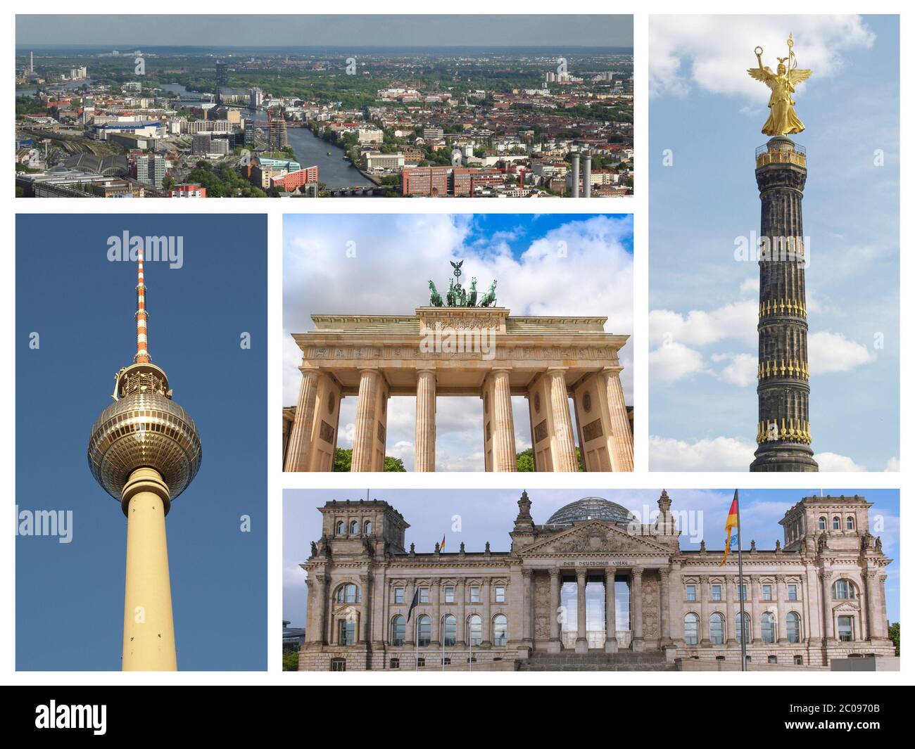 Berlin landmarks collage Stock Photo - Alamy