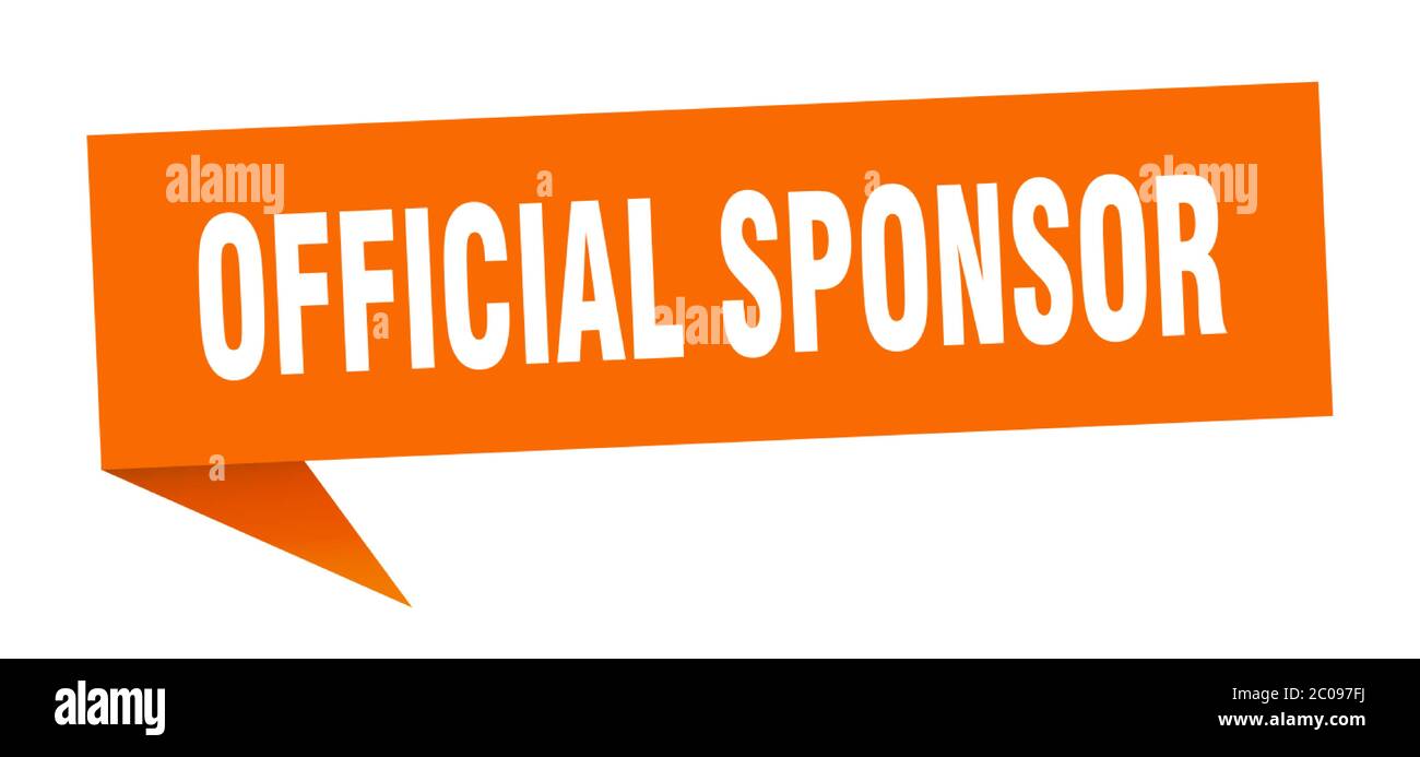 official sponsor banner. official sponsor speech bubble. official ...