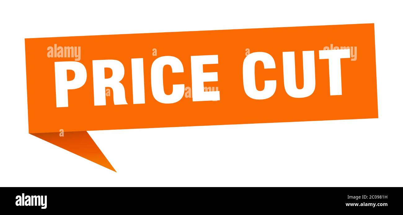 price cut banner. price cut speech bubble. price cut sign Stock Vector ...