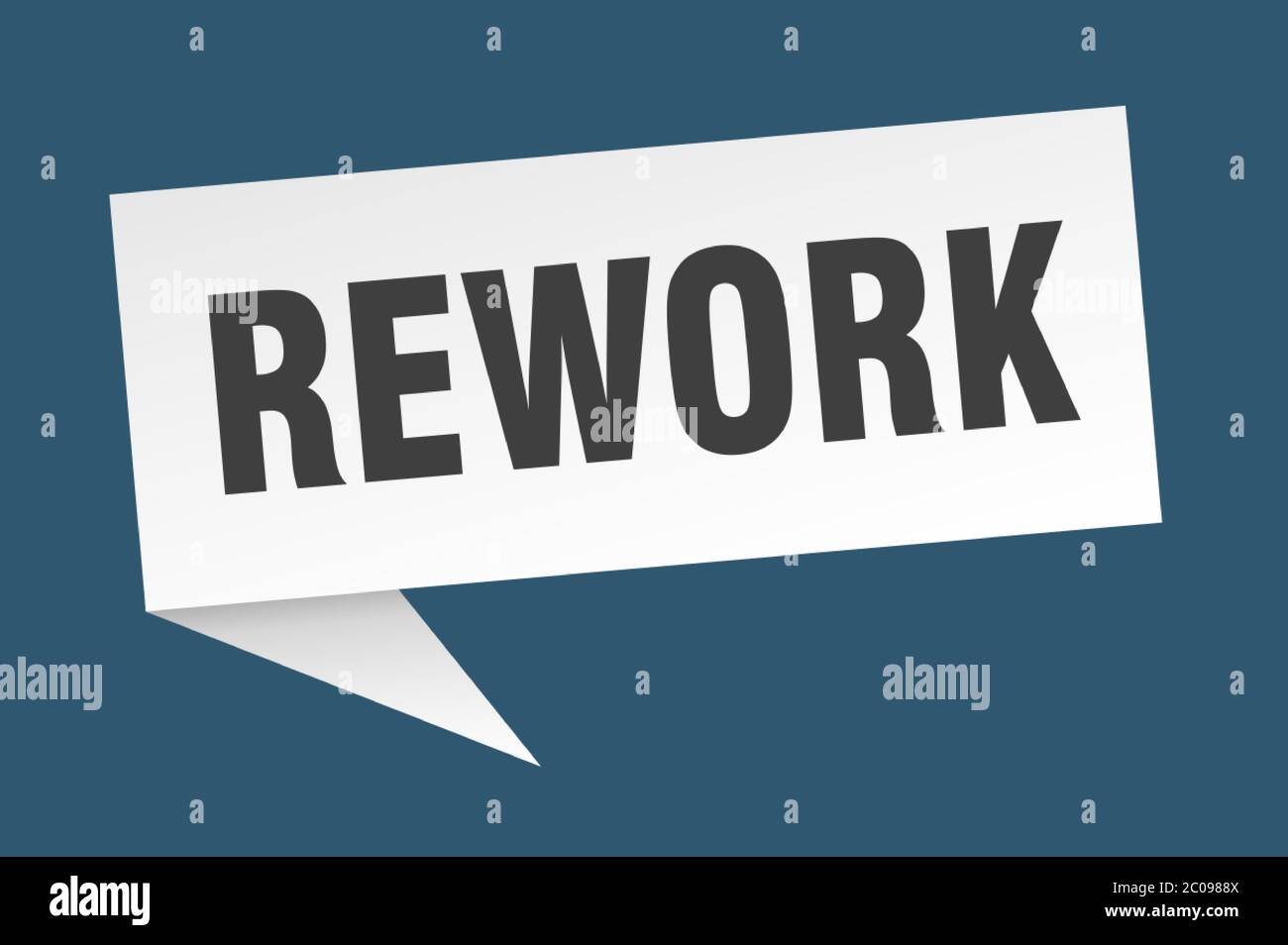 rework banner. rework speech bubble. rework sign Stock Vector Image ...