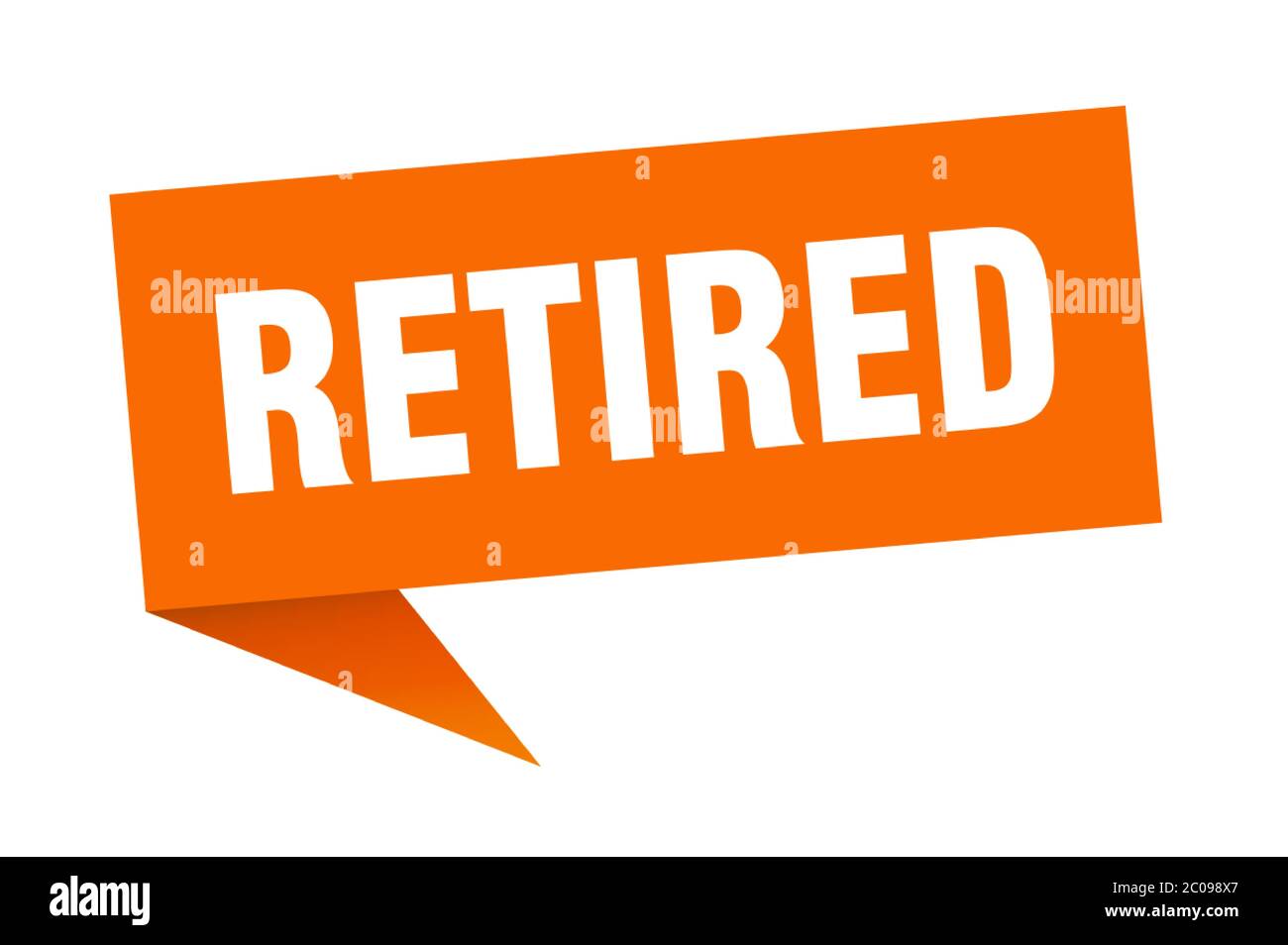 retired banner. retired speech bubble. retired sign Stock Vector Image ...