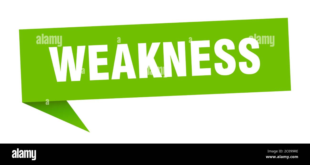 weakness banner. weakness speech bubble. weakness sign Stock Vector ...