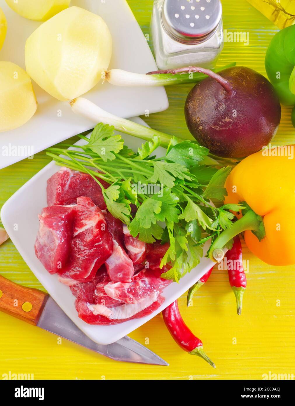 meat and vegetables Stock Photo - Alamy