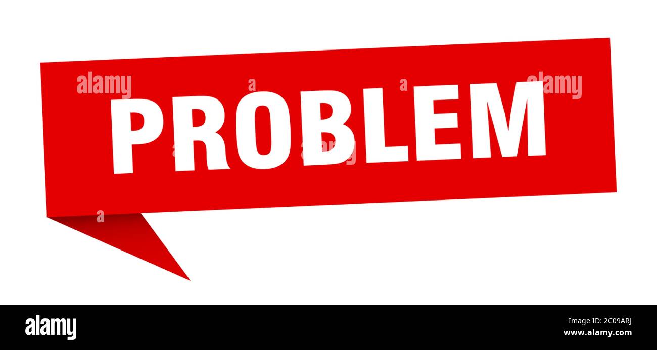 problem banner. problem speech bubble. problem sign Stock Vector Image ...