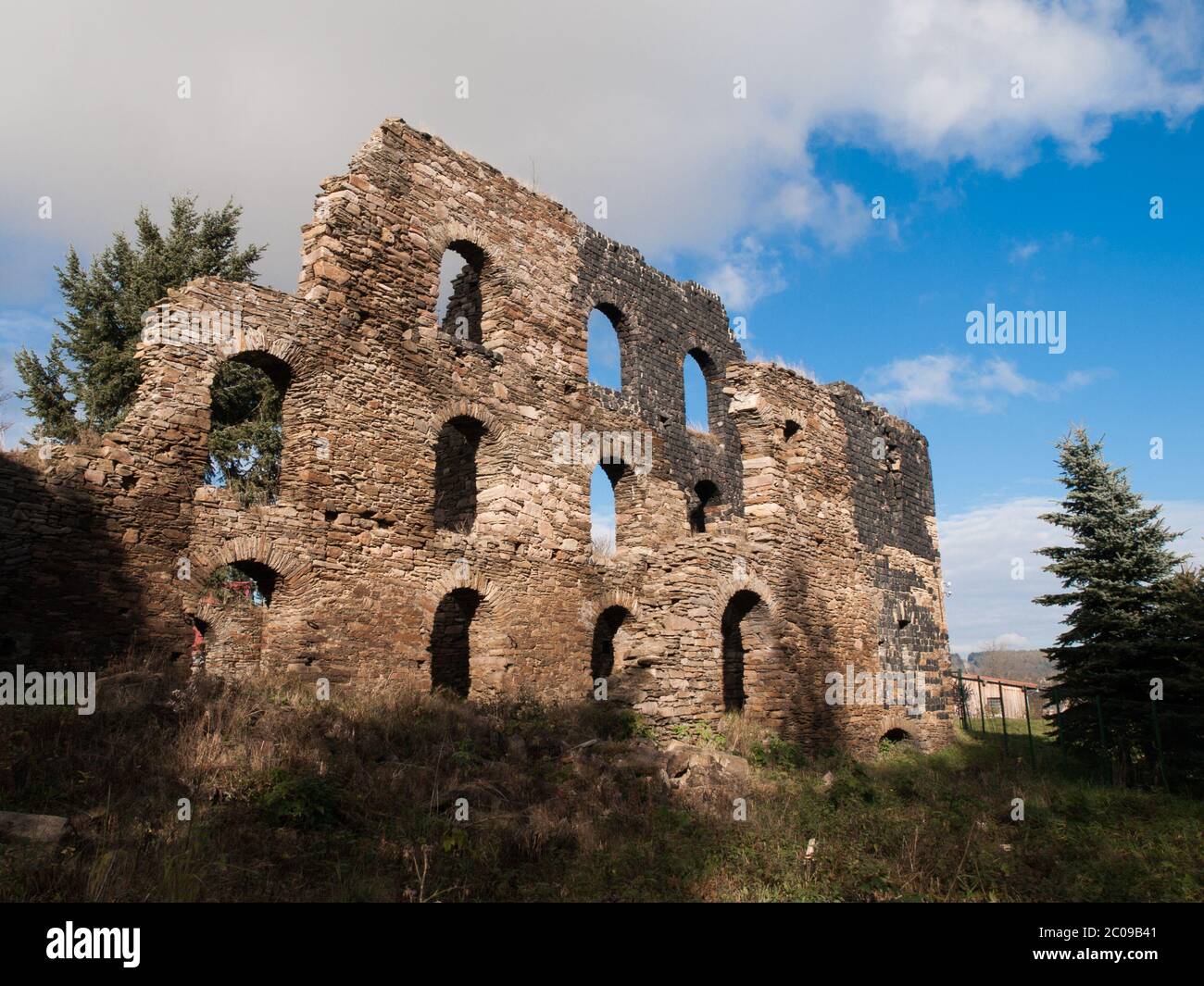 Destroyed industrial building for coal processing, Kovarska, Czech ...