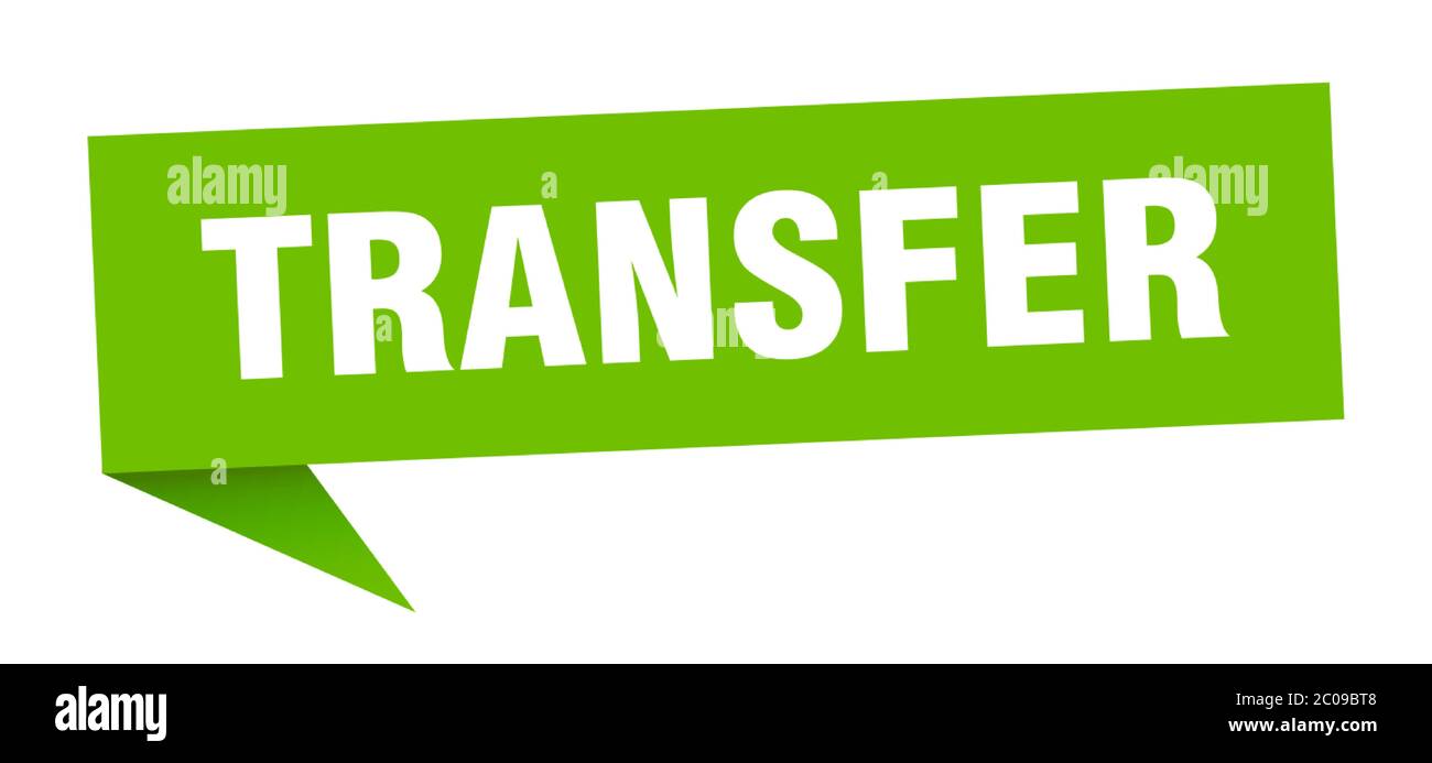 transfer banner. transfer speech bubble. transfer sign Stock Vector ...
