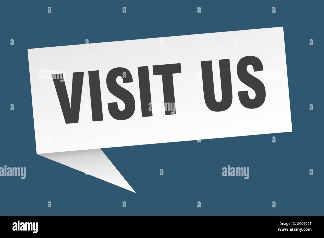 visit us banner. visit us speech bubble. visit us sign Stock Vector ...