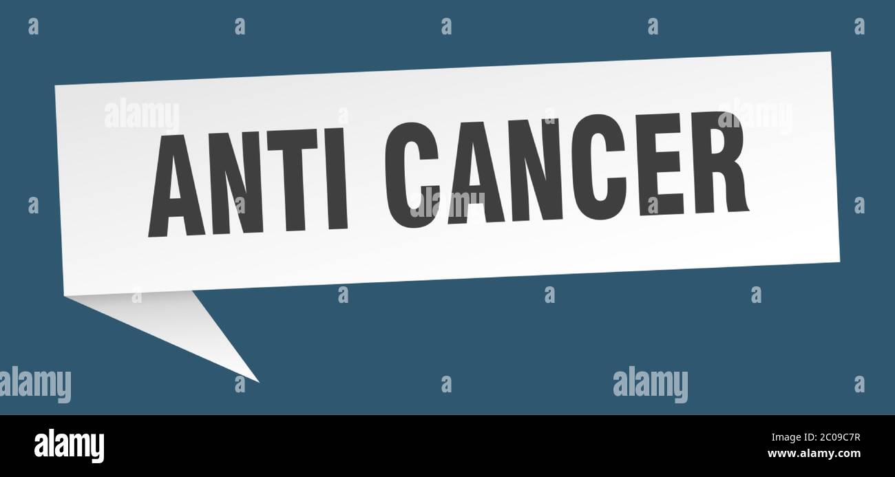 anti cancer banner. anti cancer speech bubble. anti cancer sign Stock ...