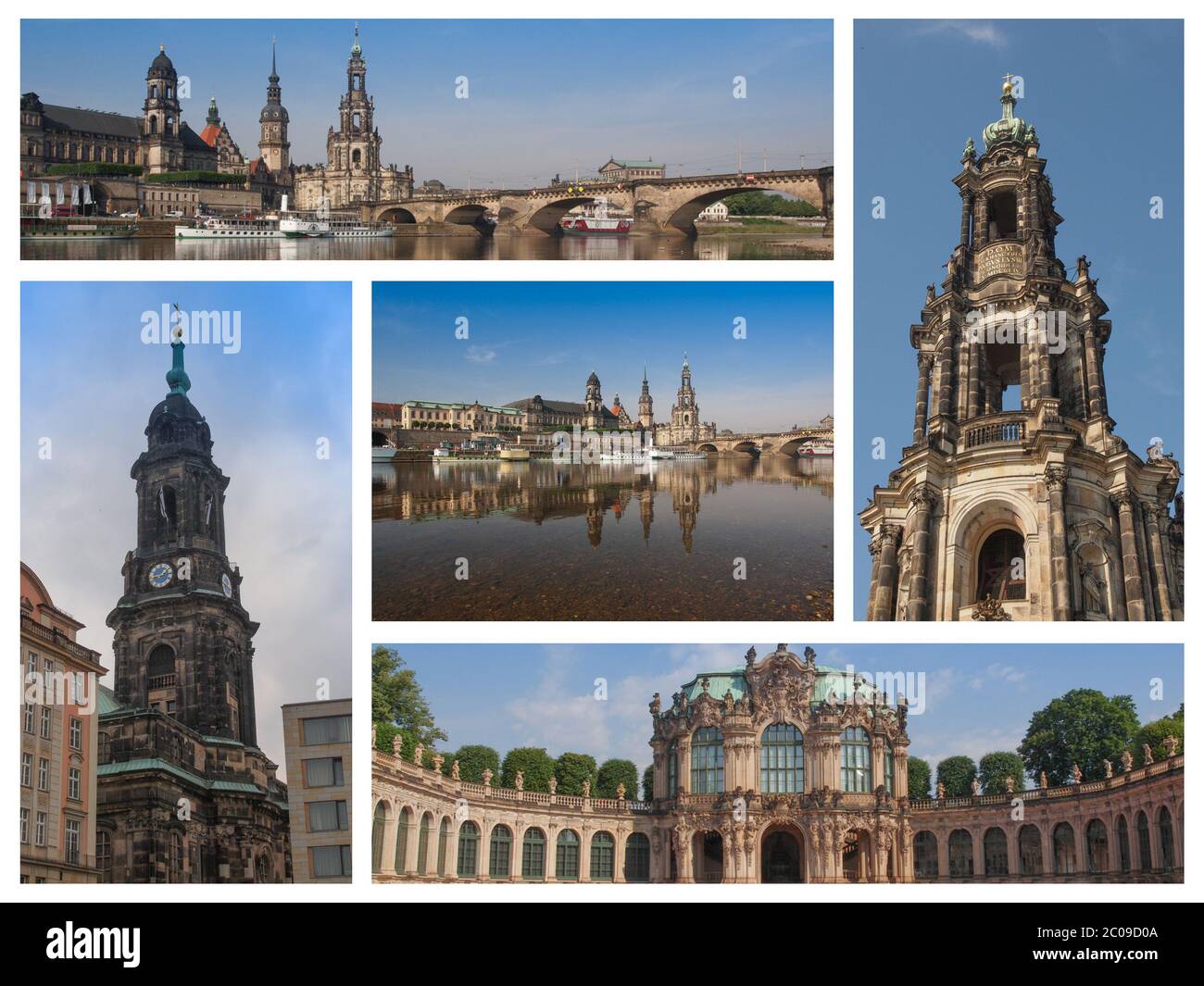 Dresden landmarks collage Stock Photo - Alamy