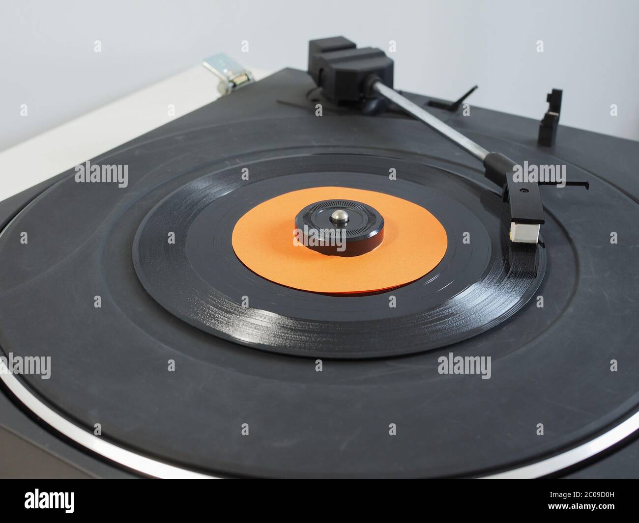 Vinyl record on turntable Stock Photo - Alamy