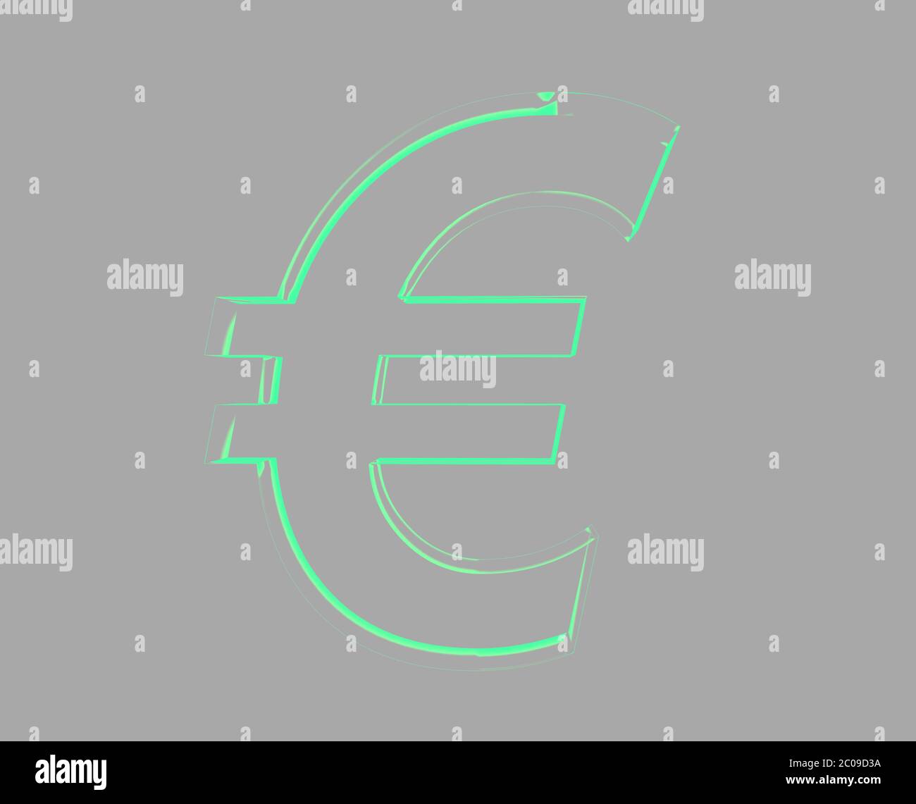 Euro symbol sign isolated EUR 3d render Stock Photo - Alamy