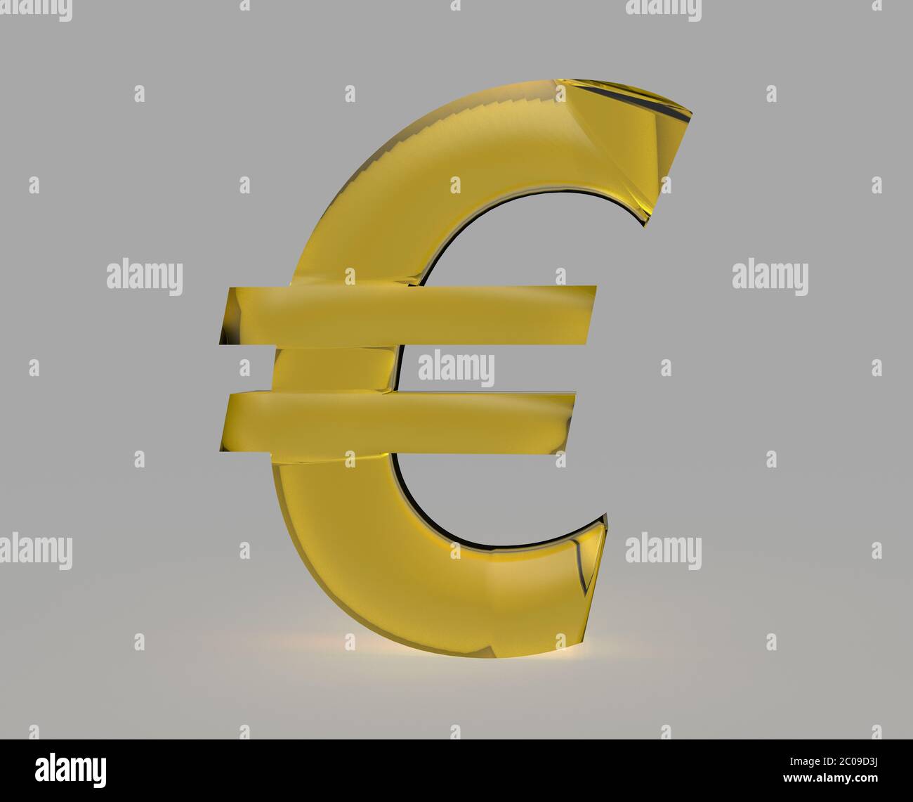 Euro symbol sign isolated EUR 3d render Stock Photo - Alamy