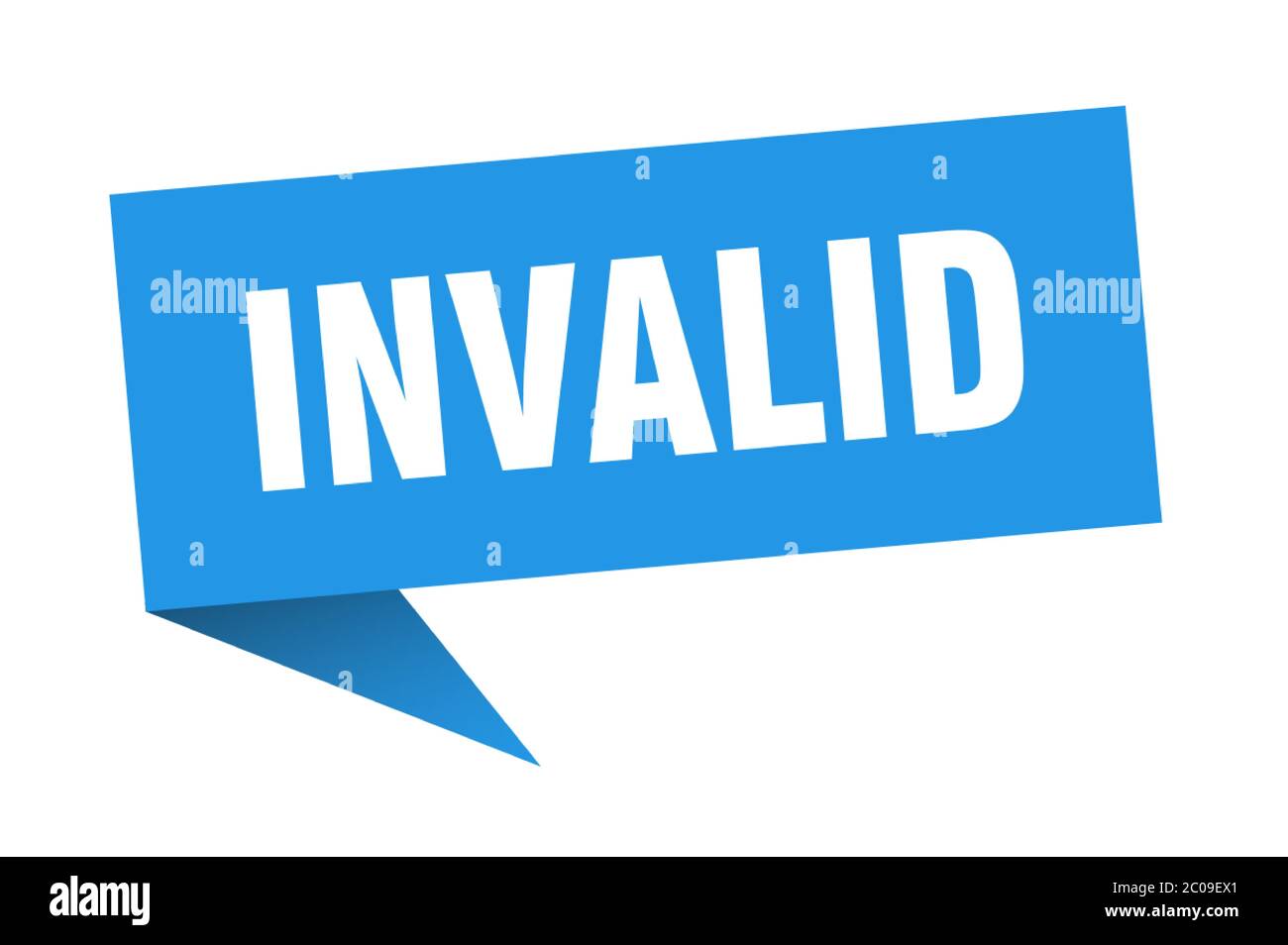 invalid banner. invalid speech bubble. invalid sign Stock Vector Image ...