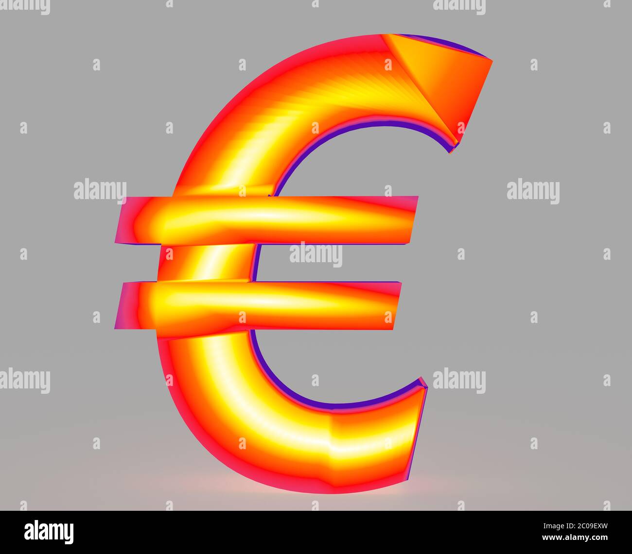Euro symbol sign isolated EUR 3d render Stock Photo - Alamy